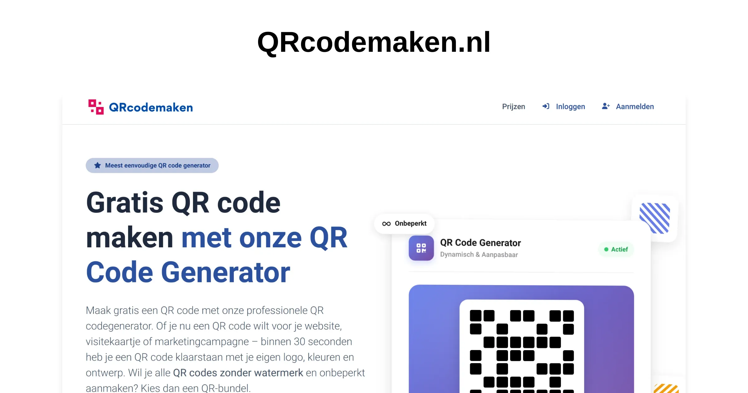 Gratis QR Code Maken | QR Code Generator | QRcodemaken.nl